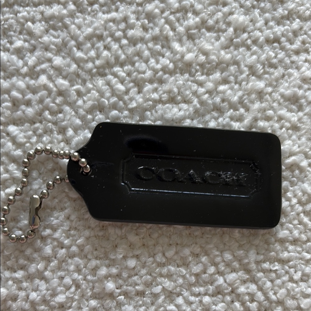 Coach Black Patent Leather Key Tag Euc - Gem